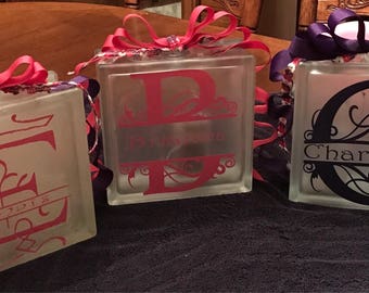 Glass block bank | Etsy