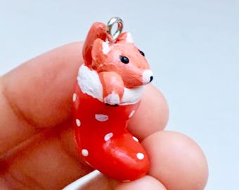 Polymer clay fox | Etsy