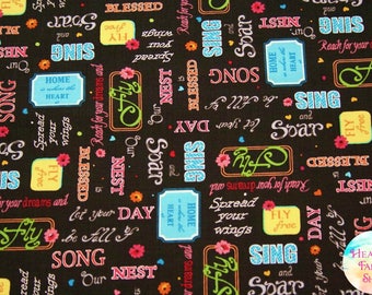 Inspirational fabric | Etsy