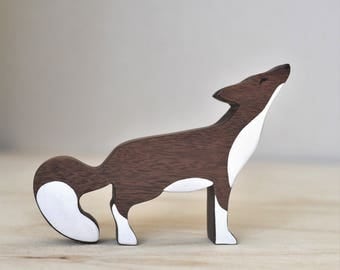 Wooden fox toy | Etsy