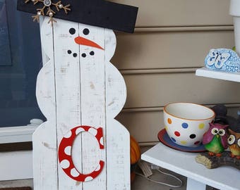 Pallet snowman | Etsy