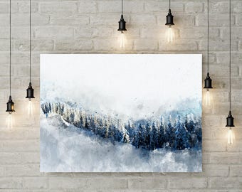 Winter watercolor | Etsy