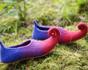 Curly toe slippers | Etsy