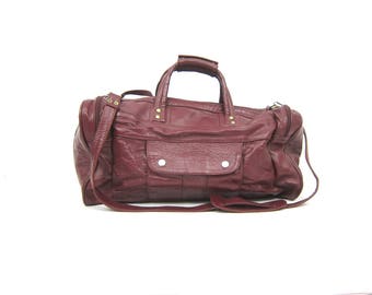 Leather duffel bag | Etsy