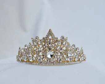 Gold tiara | Etsy