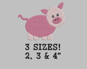 Pig embroidery | Etsy