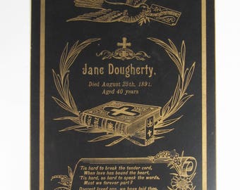 Antique funeral card | Etsy
