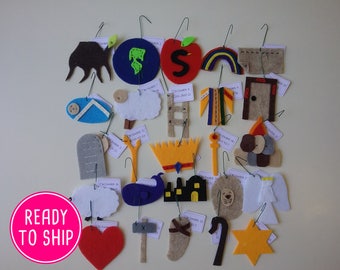 24 JESSE TREE Advent Ornaments PATTERN 24 Ornaments with