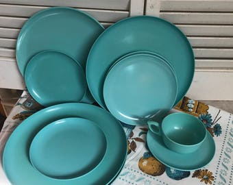 Turquoise dinnerware | Etsy