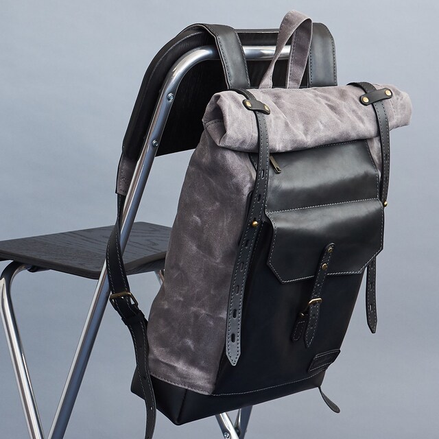 Handmade canvas leather bags and backpacks. by InnesBags on Etsy