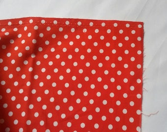 Red polka dot fabric | Etsy