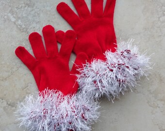 Christmas gloves | Etsy