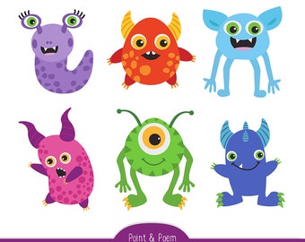Cute alien clipart | Etsy