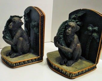 Monkey bookends | Etsy