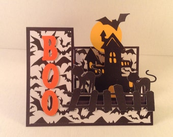 Pop up Haunted House Halloween Card Haunted Halloween