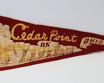 Cedar Point Lake Erie Sandusky Ohio vintage bumper sticker