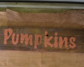 Wood pumpkin sign | Etsy
