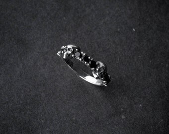 Silver skull ring | Etsy