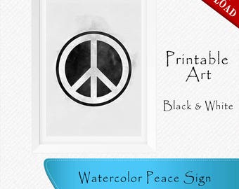 Peace sign poster | Etsy