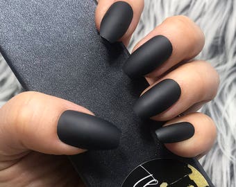 Matte fake nails | Etsy