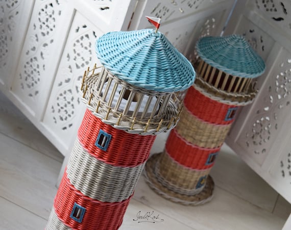 Lighthouse decor Storage Toilet paper Lighthouse figurines