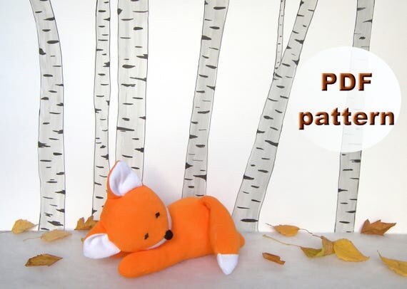 Fox sewing pattern and tutorial DIY Handmade Sock Baby Fox