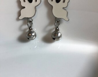Ghost Earrings Silver Jewelry Halloween Jewellery Seasonal