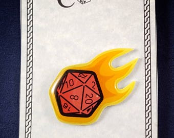 Flaming dice | Etsy