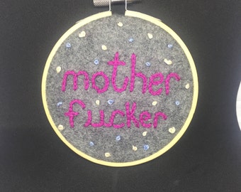 Swear embroidery | Etsy