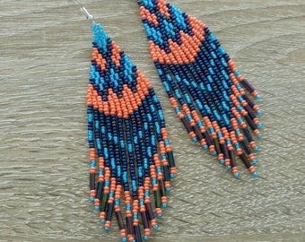 Seed bead earrings | Etsy