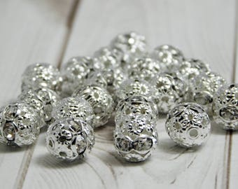 Filigree beads | Etsy