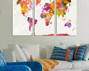 Abstract world map | Etsy