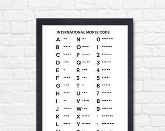 Morse code art | Etsy