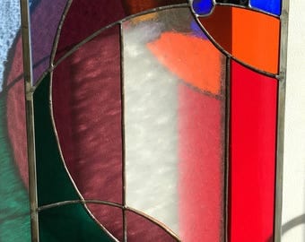 Stained glass panel | Etsy