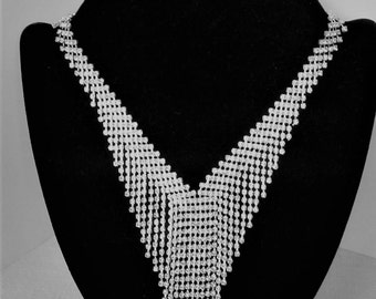 Rhinestone necklace | Etsy