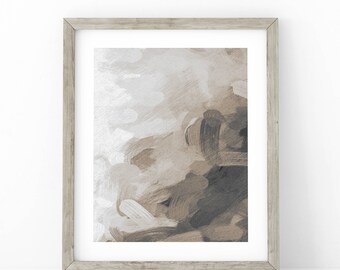 Gray abstract art | Etsy