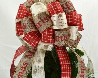 Burlap tree topper | Etsy