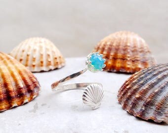 Seashell ring | Etsy