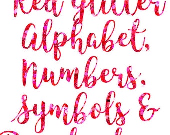 Red alphabet | Etsy