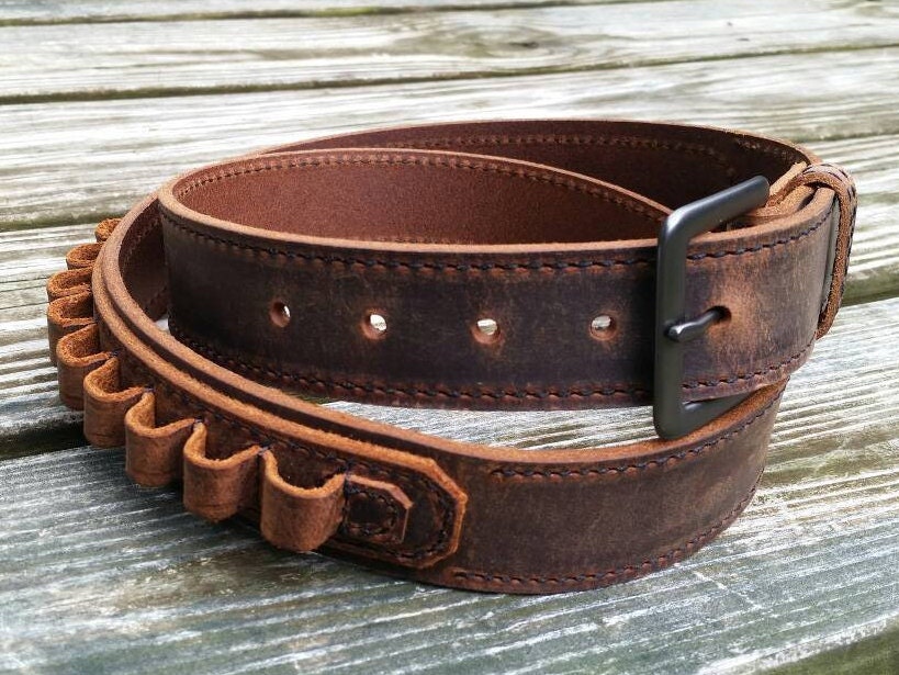 Full Grain Leather Cartridge Belts