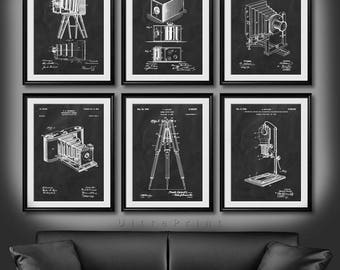 SET of 4 MUSIC Art Posters Vintage Patent Illustration Art