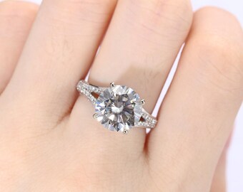 Moissanite engagement ring | Etsy