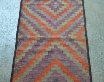 Flat weave runner | Etsy