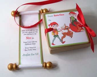 Santa scroll | Etsy