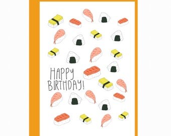 Sushi card | Etsy