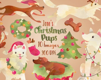 Watercolor christmas | Etsy