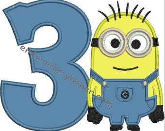 Minion number | Etsy