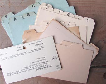 Alphabet index cards | Etsy