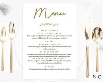 Menu template | Etsy