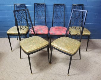 Wrought iron chairs | Etsy